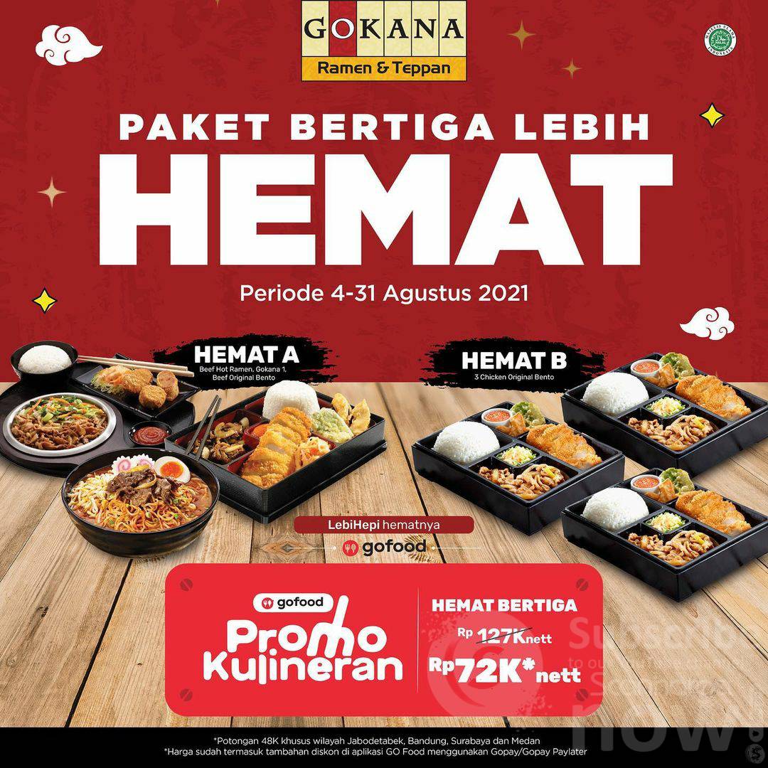 GOKANA Promo Paket Hemat Bertiga! Kulineran Bareng Gofood* - scanharga