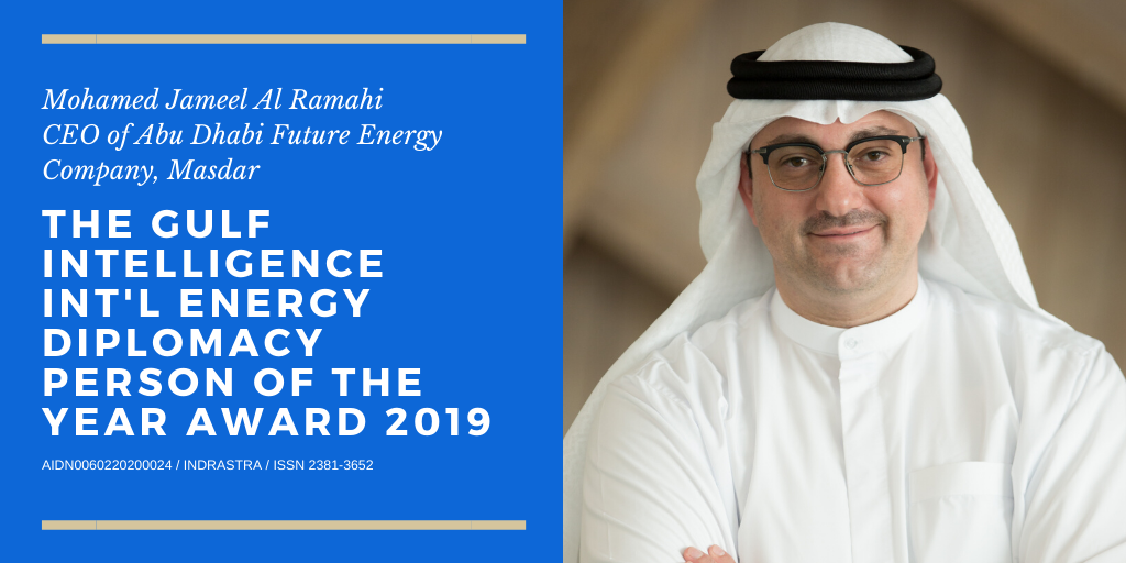 Masdar CEO Wins International Energy Diplomacy Award
