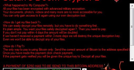 Шифровальщики-вымогатели The Digest "Crypto-Ransomware": Satan's Doom ...