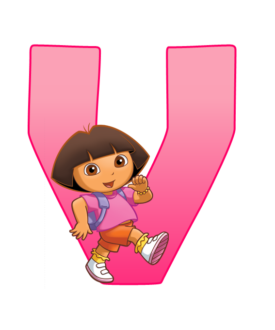 Kits imprimibles gratis : Abecedario y números Dora la exploradora