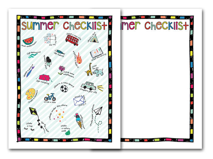 Summer Checklist for Kids and Adults | i should be mopping the floor