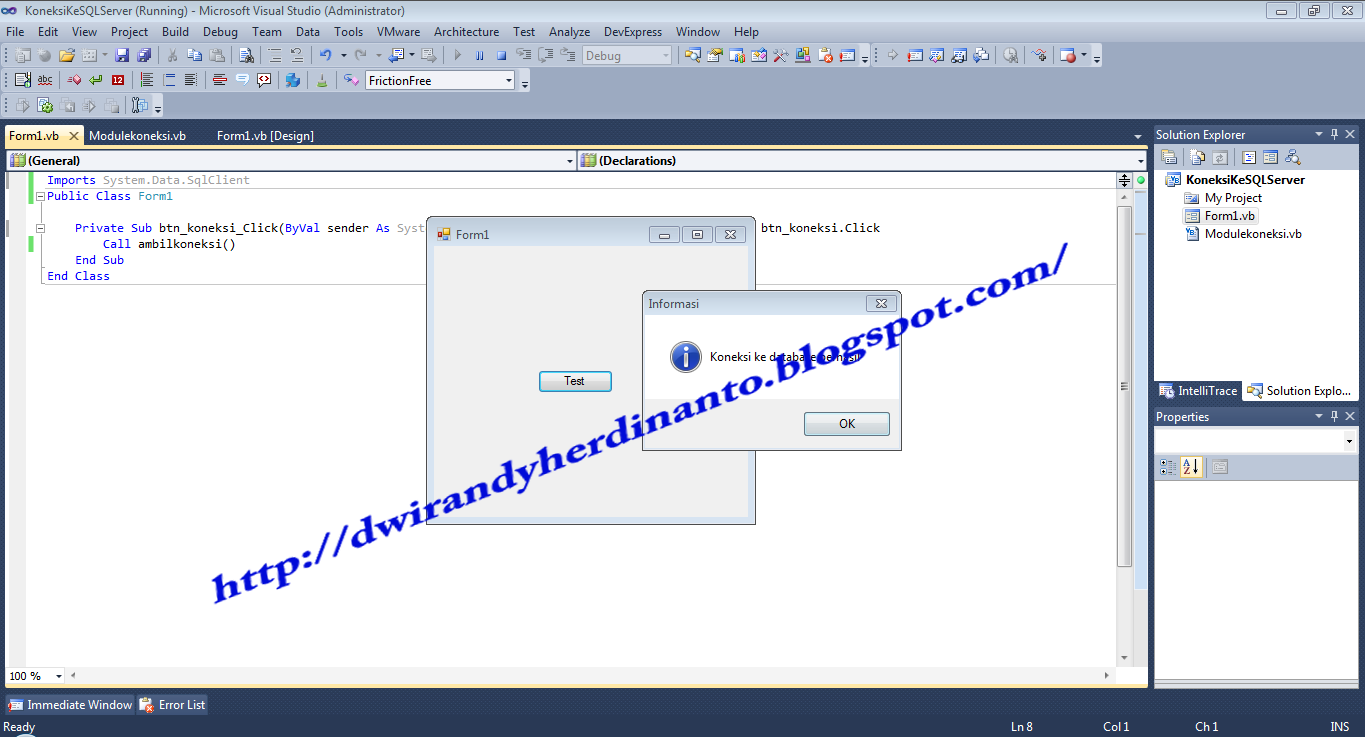 Cara Mengkoneksikan VB.Net ke SQL Server 2008 - Tutorial Koding