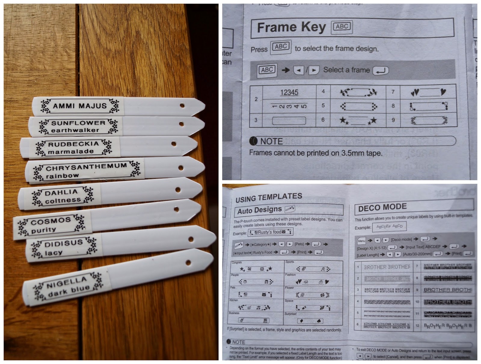 Grow Our Own ~ an ecotherapy blog: Brother Handheld Garden Label Printer