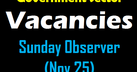 Government Sector Vacancies - Sunday Observer (Nov 25) - Teacher