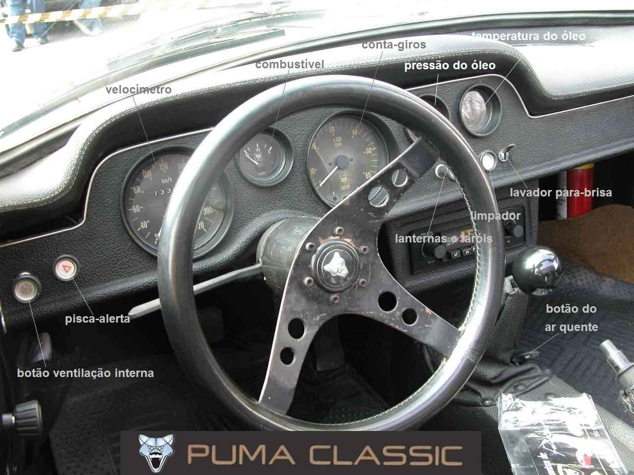 Puma Classic: Botões do painel - GT, GTE, GTE Spider, GTS, GTI, GTC