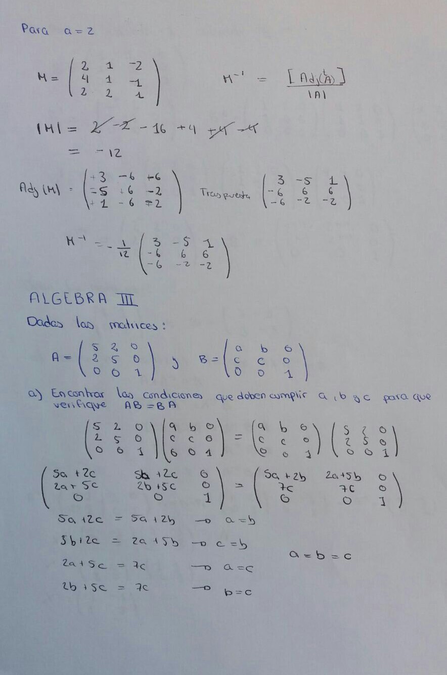 Problemas resueltos de algebra