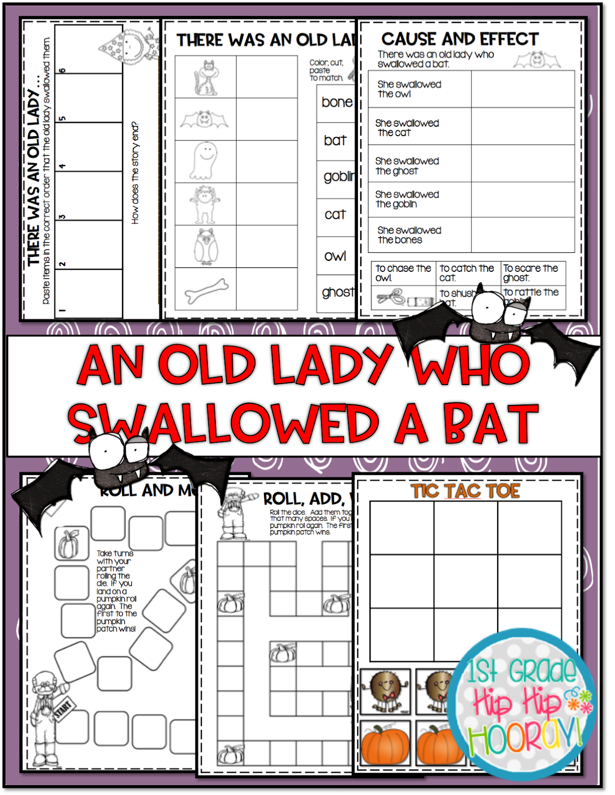 1st Grade Hip Hip Hooray!: Old Lady Who Swallowed a Bat