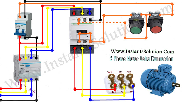 3 Phase Motor Delta Connection, Motor Delta Wiring Diagram, 3 Phase ...