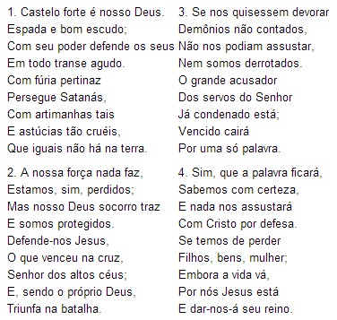 ! ABRAOOLHO !: CASTELO FORTE É NOSSO DEUS