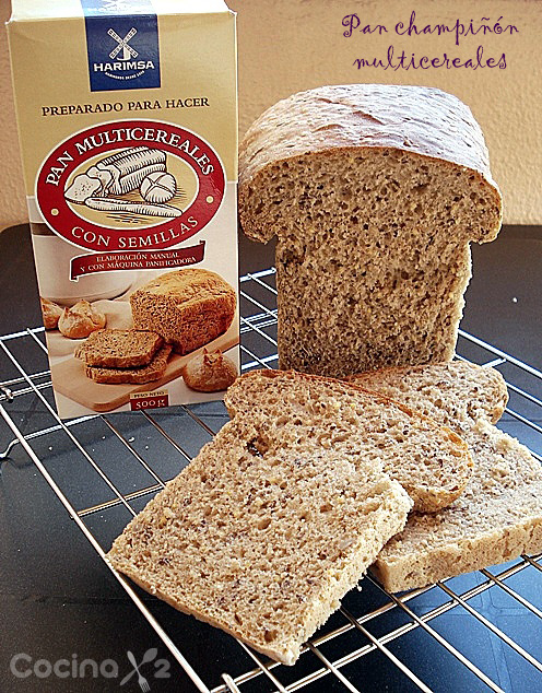 Cocinax2. Las recetas de Laurita.: Pan champiñón multicereales