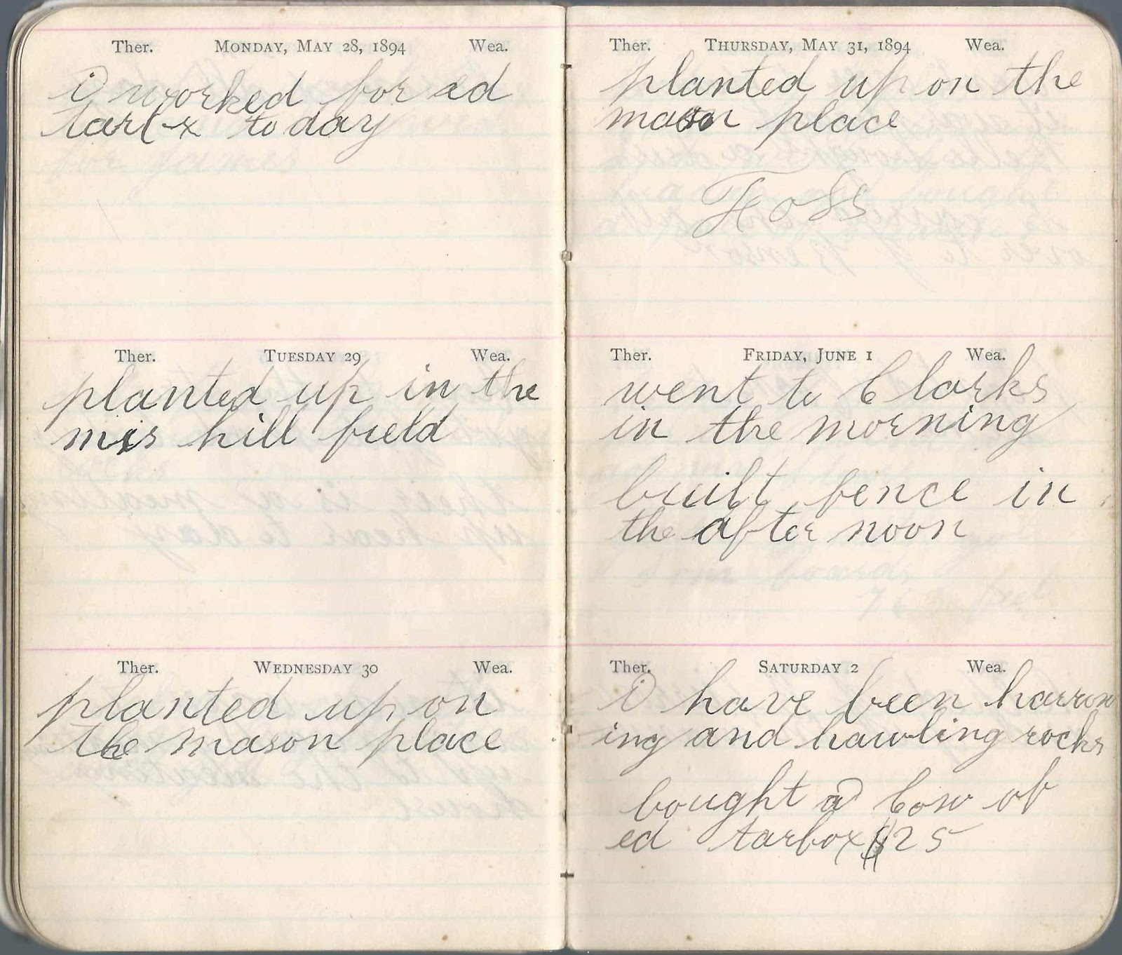 Heirlooms Reunited: May Entries in the 1900 Diary of John Foss ...