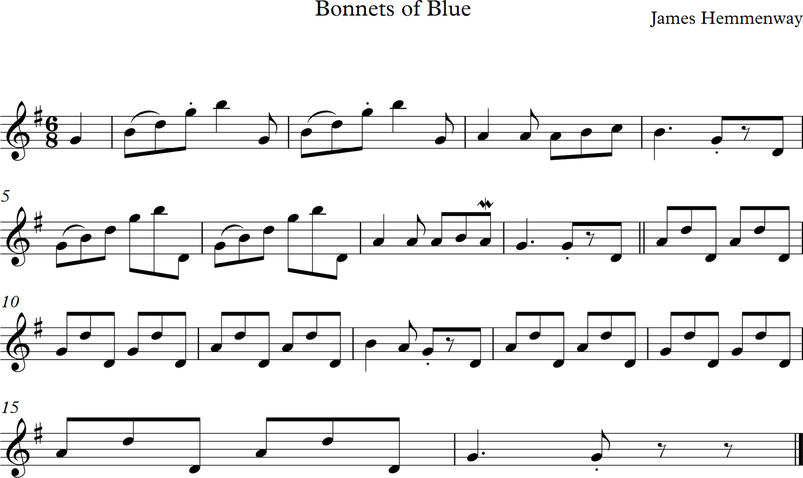 Bonnets of Blue. Partitura para flauta dulce - Descubriendo la Música