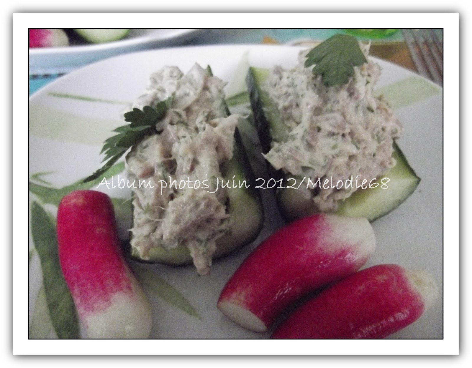 ♥ Les Gourmandises de Melodie68 ♥: Assiette froide : Concombre farci au ...