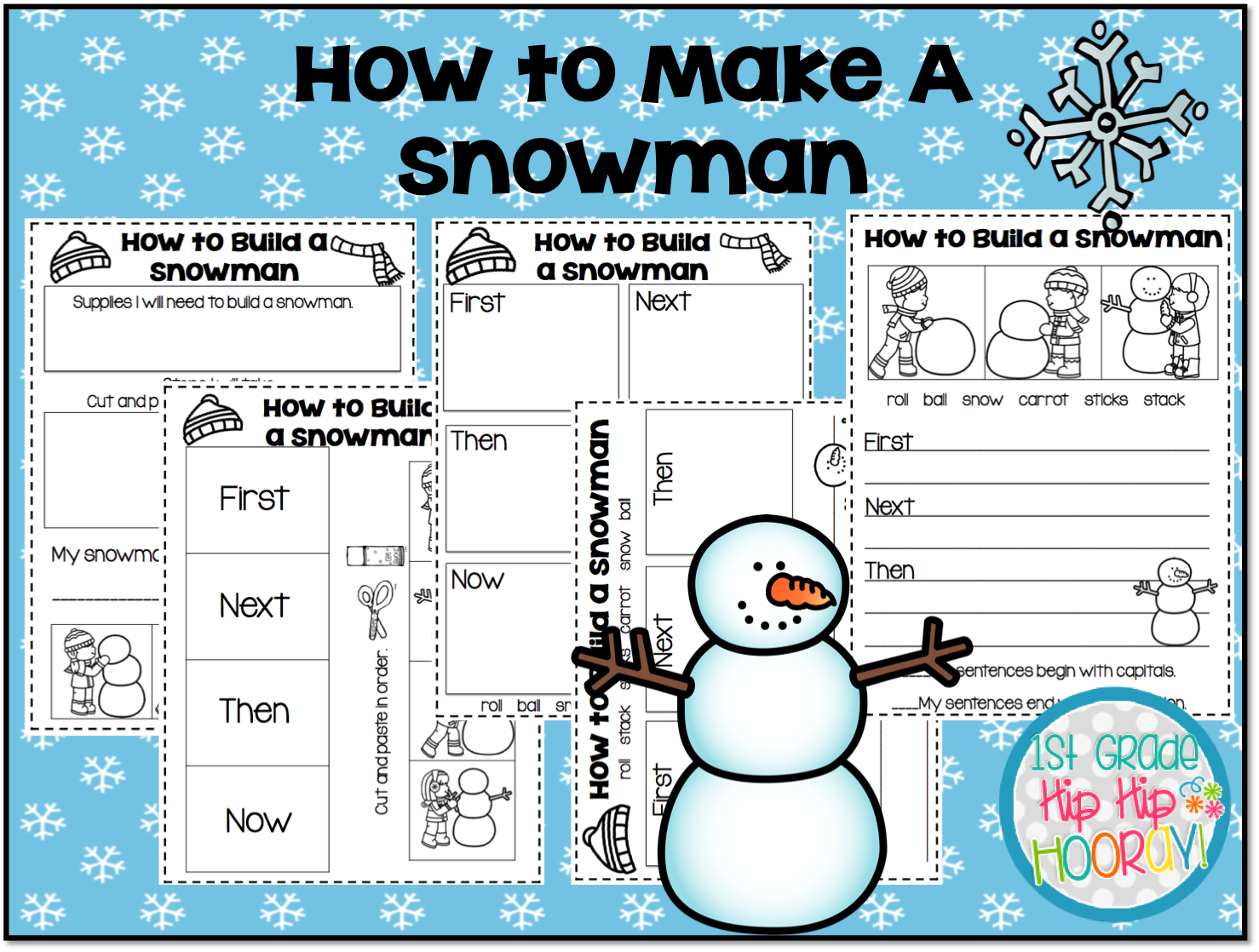 1st Grade Hip Hip Hooray!: How To Stories with Winter Topics!