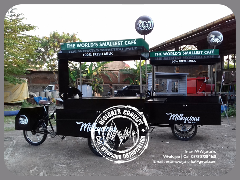 Desain & Produksi Gerobak: Produksi Gerobak Sepeda Milky Cious