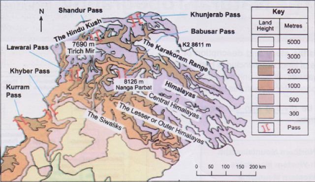 Karakoram Range in Norther Mountains ~ Pakistan Geography 2059 Notes ...
