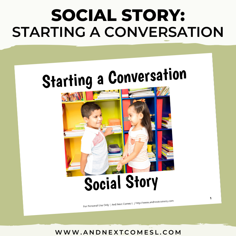 Starting a Conversation Social Story | And Next Comes L - Hyperlexia ...