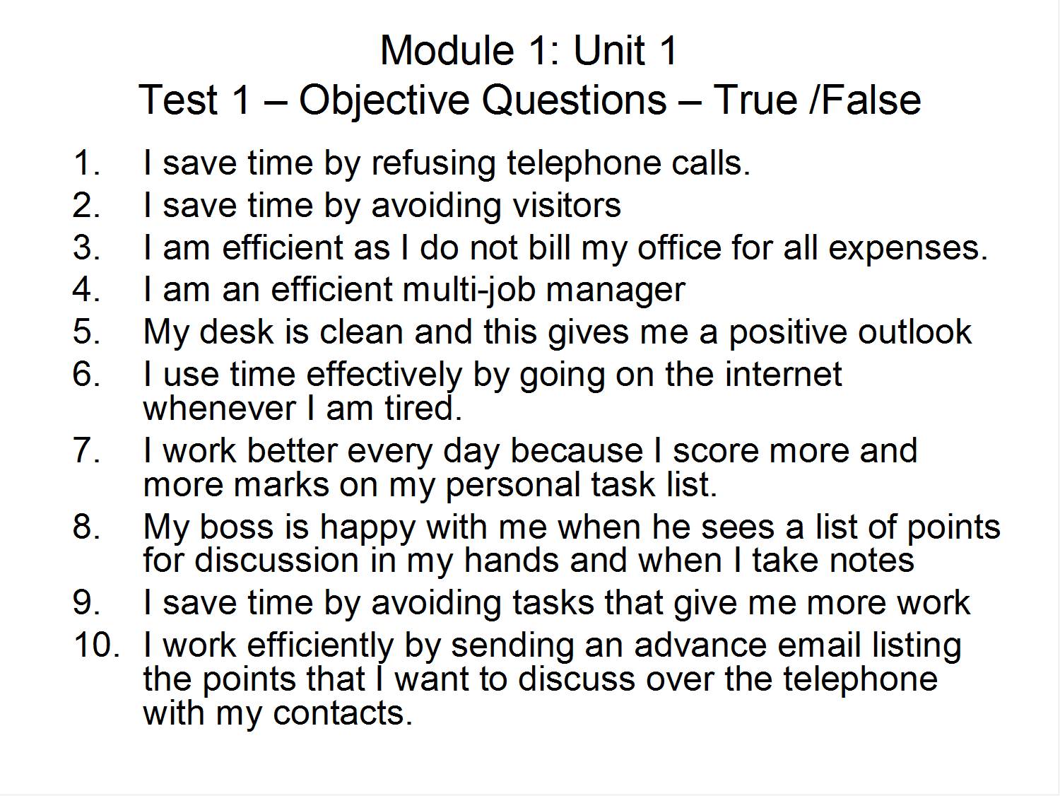 Attitudinal Development: Time Management: Module 1: Time Management ...