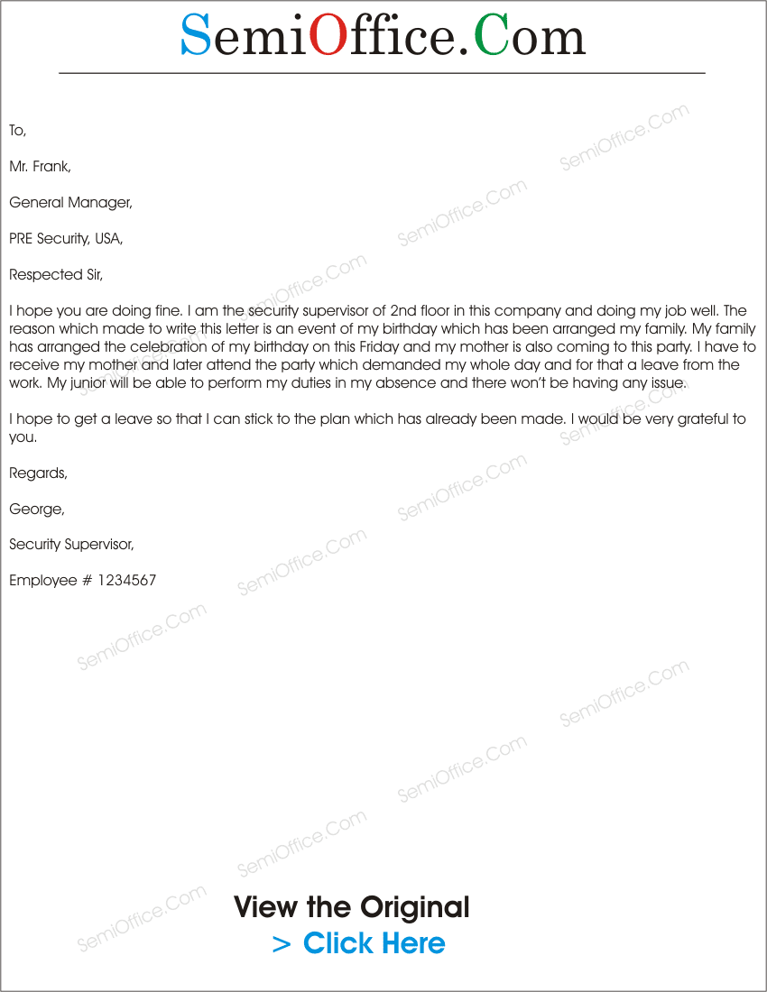 Birthday Request Letter - Birthday Letter