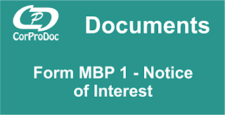 Form MBP 1 - Notice of Interest
