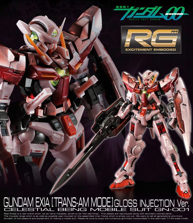 P-Bandai: RG 1/144 Gundam Exia Trans-Am Mode [REISSUE] - Release Info
