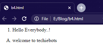Html Entity, Symbol and Lists