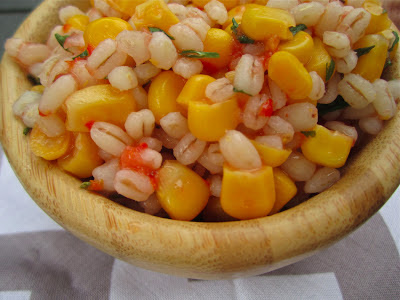 Stephanie Cooks: Corn and Barley Salad with Fresh Tomato Vinaigrette