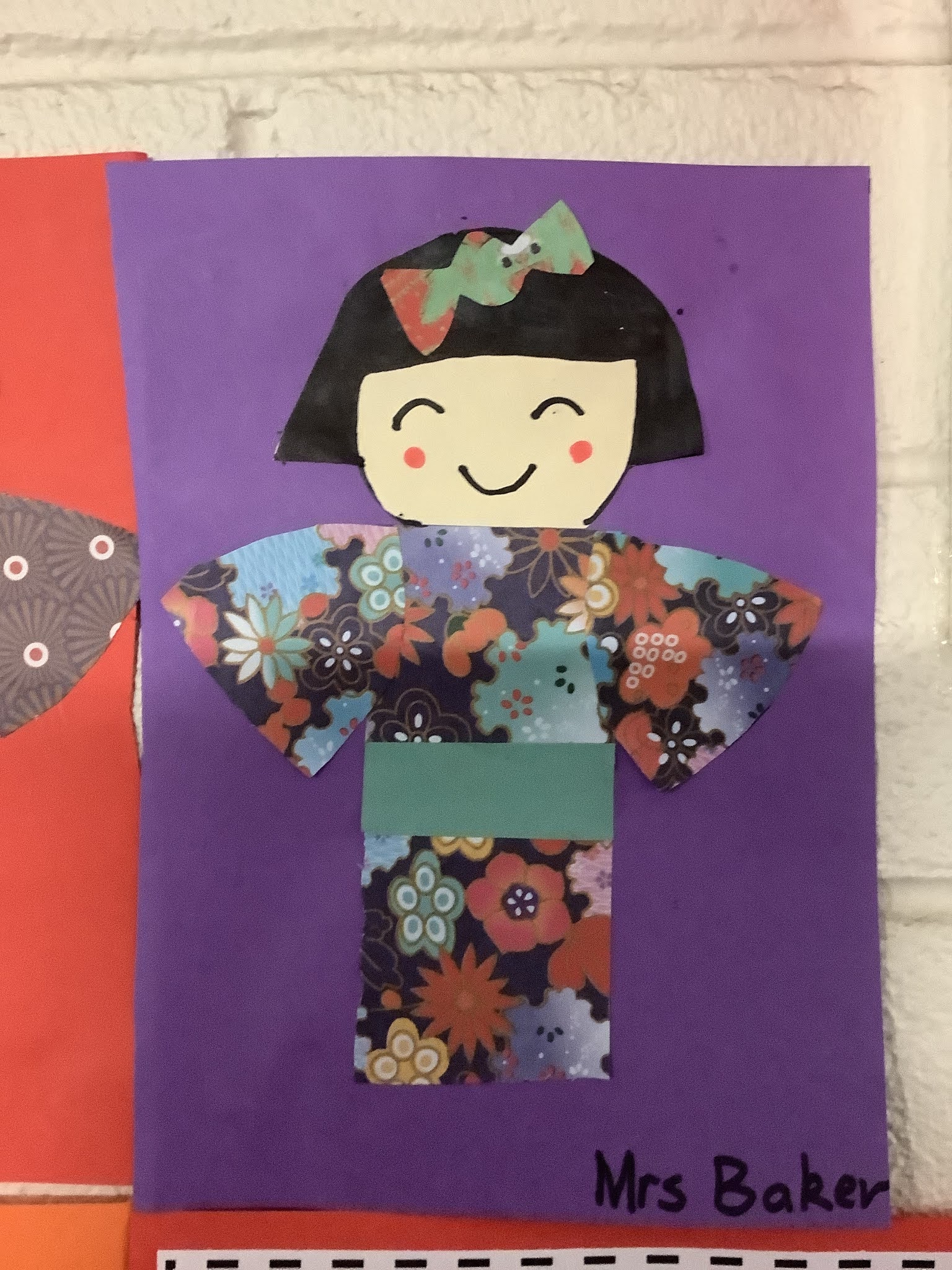 Art with Mrs Baker: Japanese Paper Doll Pictures - Grade 1