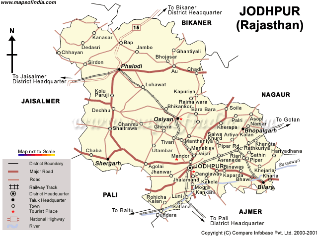 Top Tourist Place India : Map Of Rajasthan