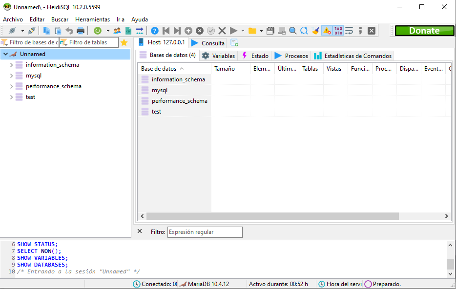 Prácticas en MariaDB