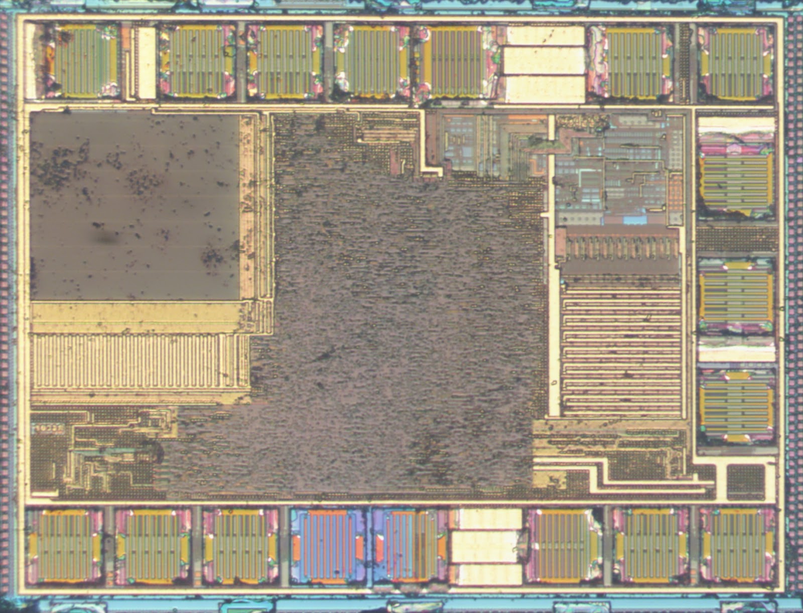 Inexpensive Padauk PMS171B-S08 microcontroller die shots # ...