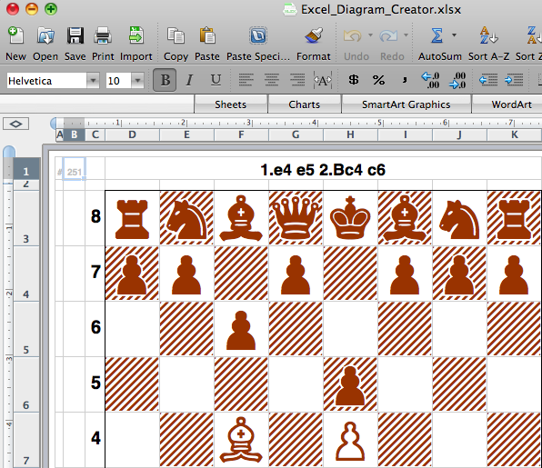 Science on the Squares: My Excel "FEN to Diagram" Tool