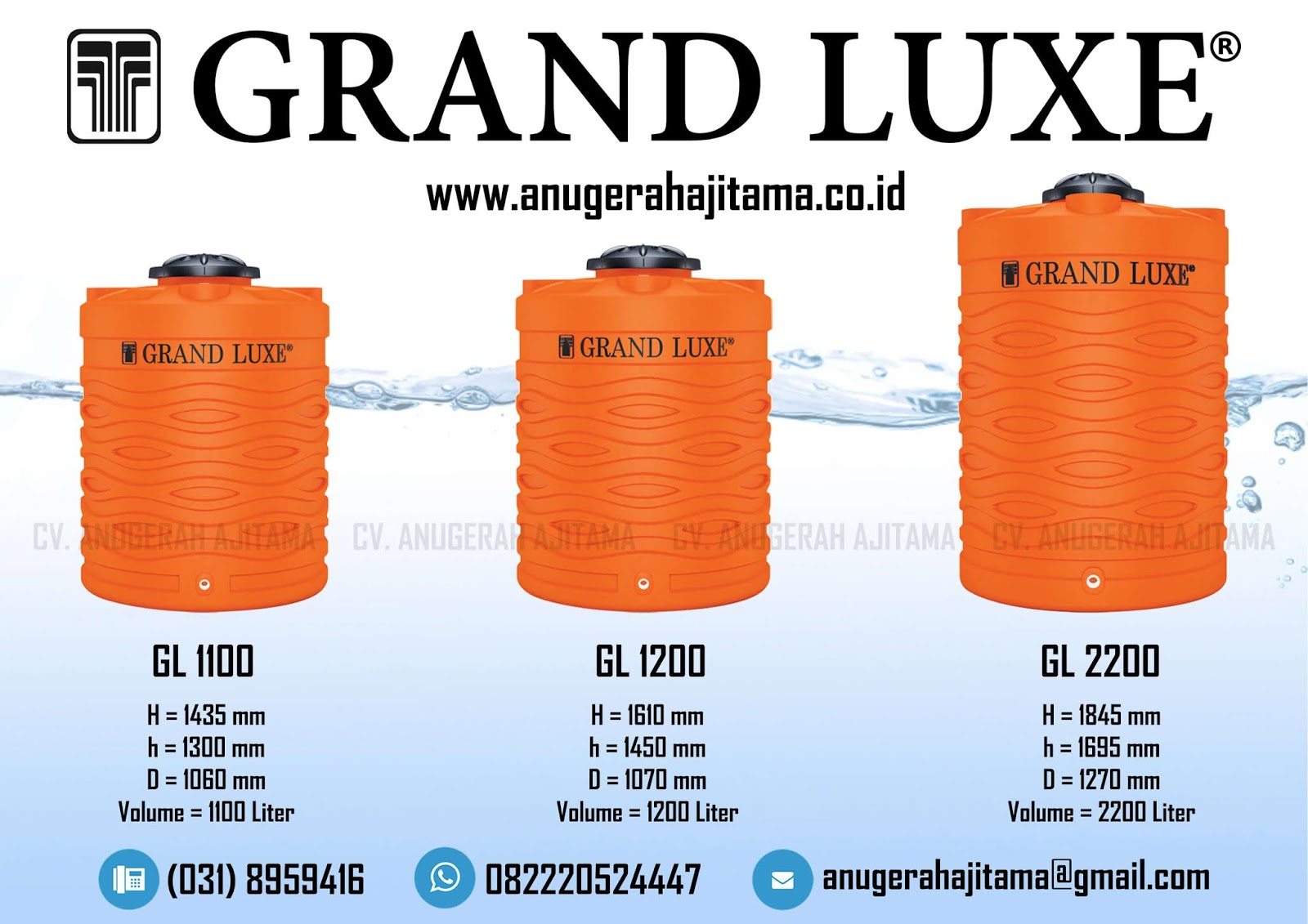 Tandon Air Grand Luxe Inovasi Terbaru Produk Tangki Air - CV. ANUGERAH ...