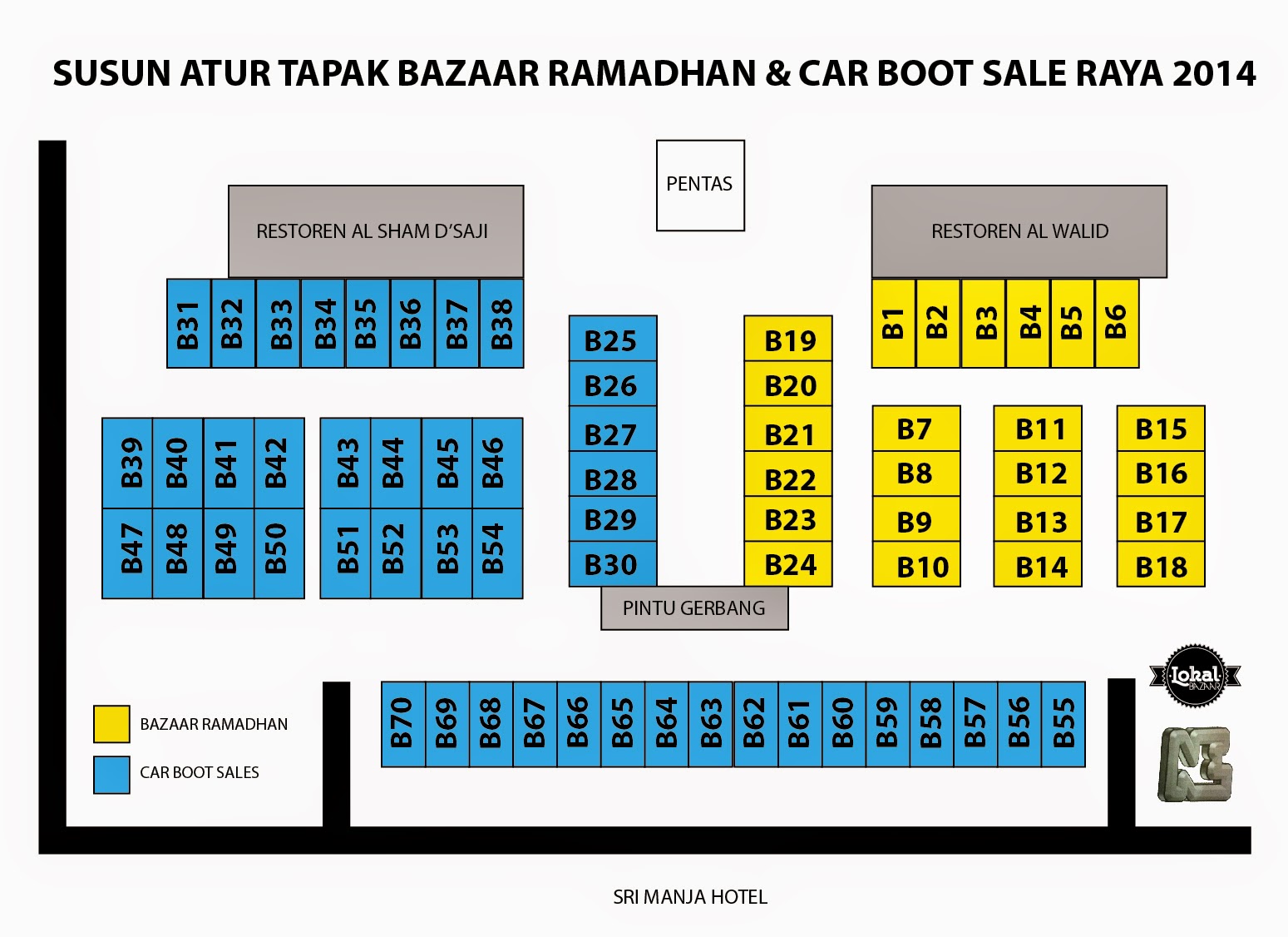 Lokal Bazaar: Layout & Lokasi Tapak Pasar Ramadhan & Car Boot Sale Raya ...