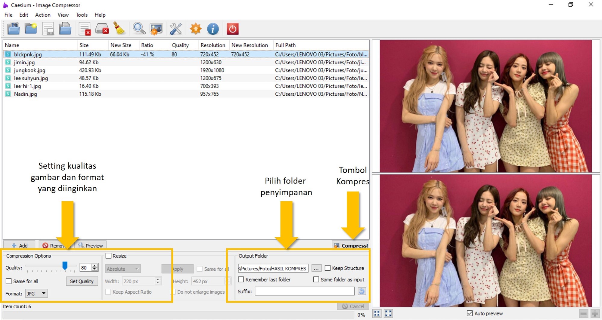 TUTORIAL: KOMPRES FOTO BANYAK DENGAN CEPAT KUALITAS GAMBAR SEPERTI ASLI ...