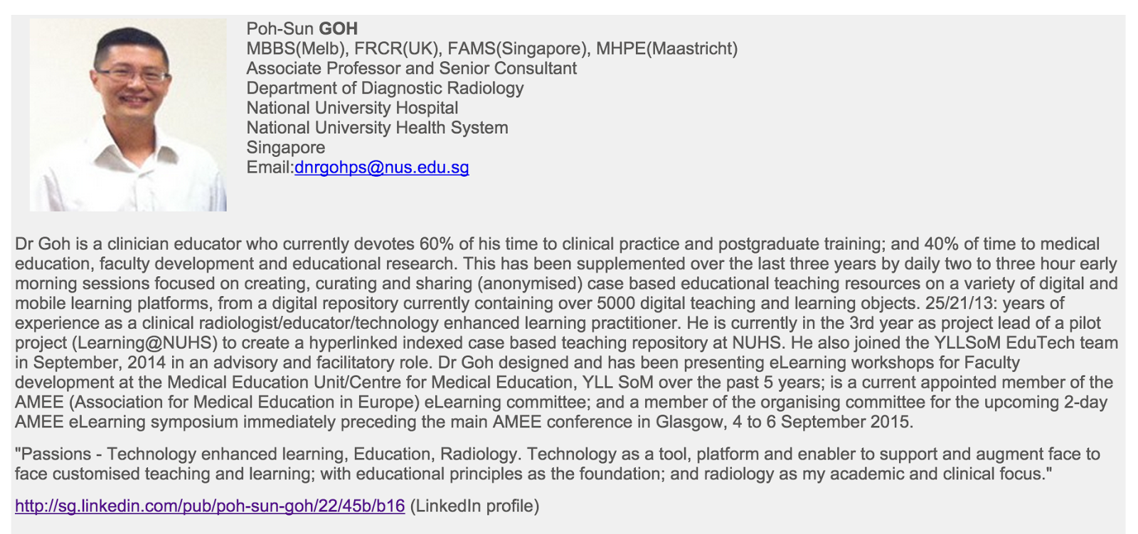 Medical Education and eLearning Portfolio: February 2015