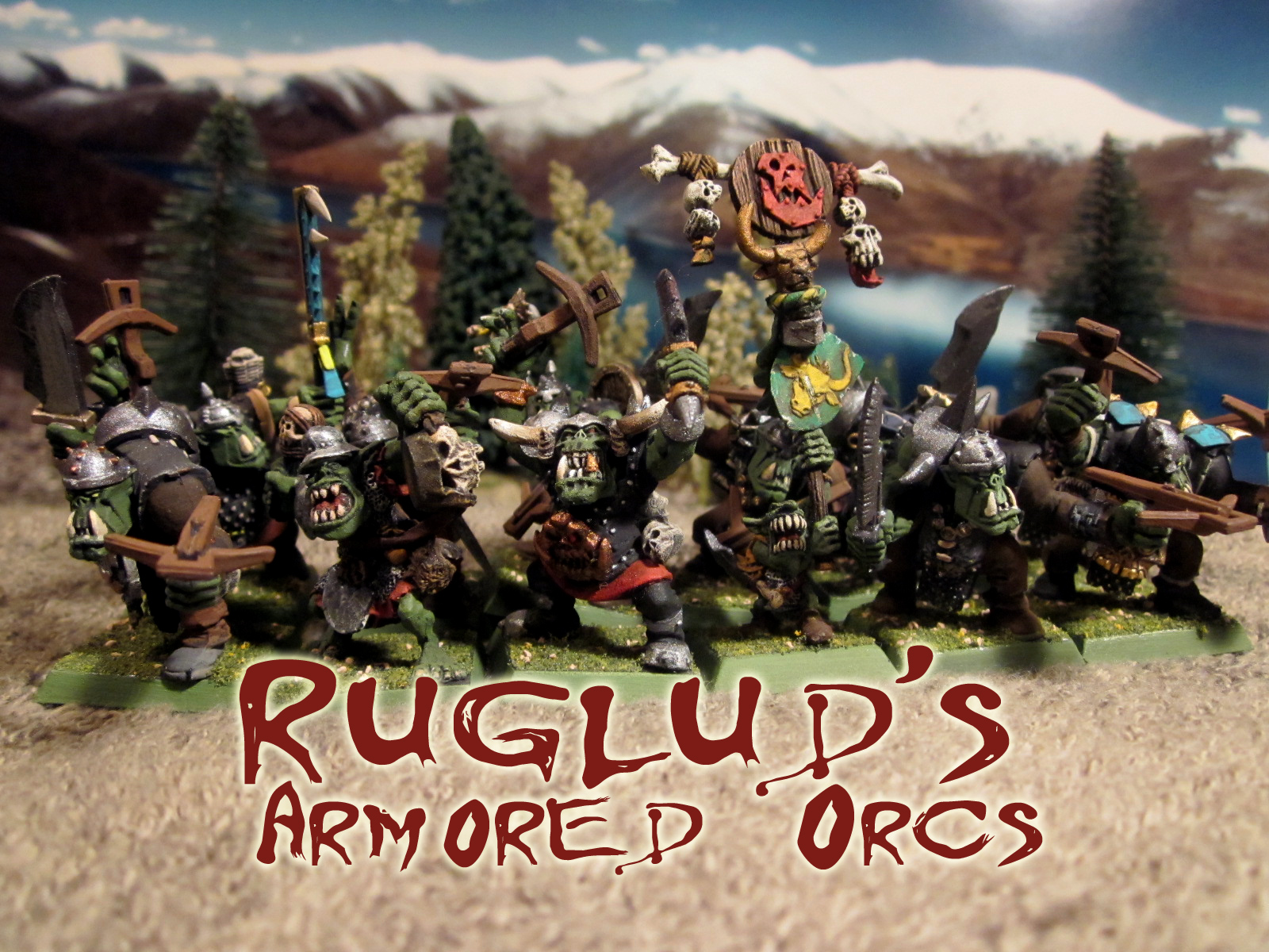 Battleground Hobbies: Ruglud's Armoured Orcs Dogs of War Unit Completed!