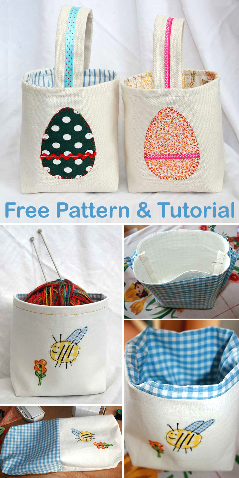Fabric Basket Pattern & Tutorial ~ DIY Tutorial Ideas!