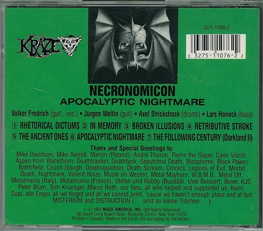 Cries from the Quiet World: Necronomicon "Apocalyptic Nightmare"