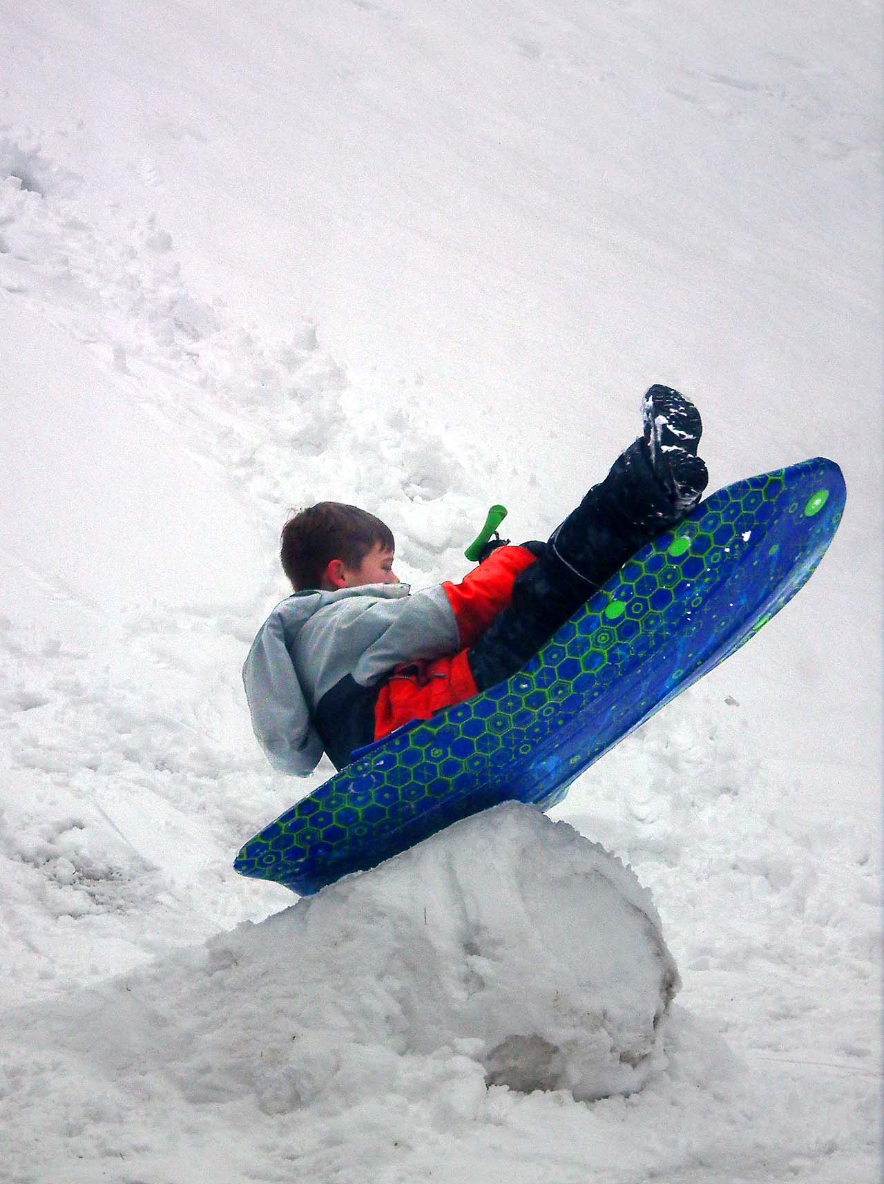 Rockin' On: London Daily Photo: Backyard Sled Jump