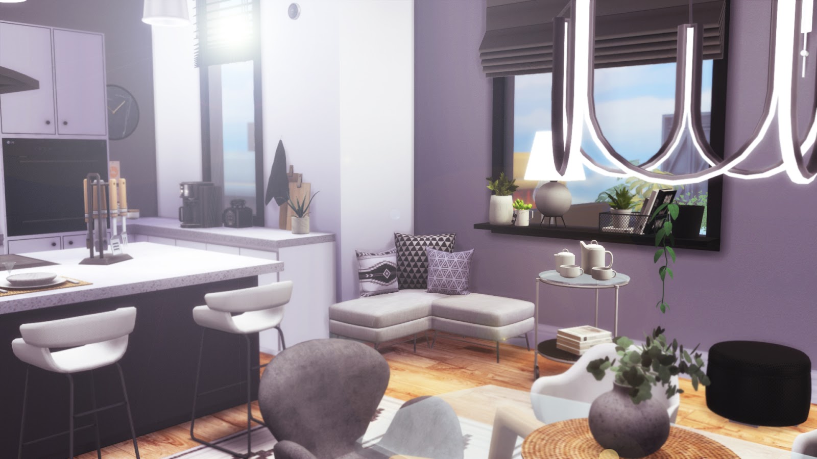 SIMS 4 - REALISTIC INSTA STYLE MODERN APARTMENT DL + CC - Bárbara Sims