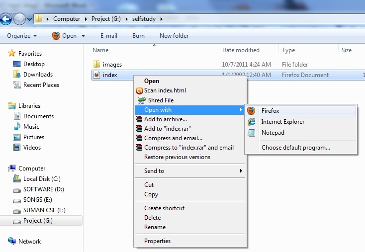 Html Tutorial - Part - 2 ( Create Html Page With Notepad ) ~ Selfstudy