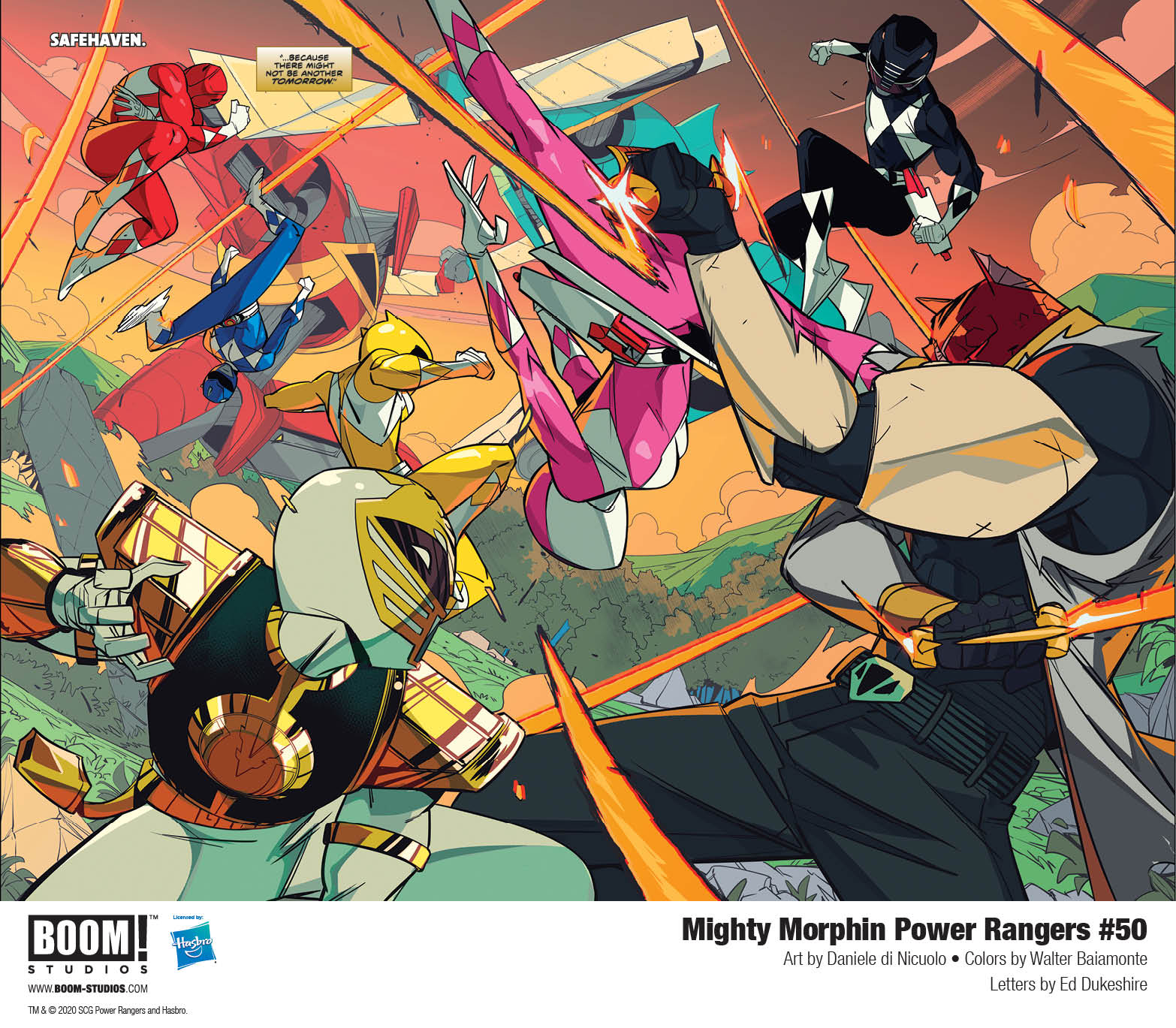 Veja as primeiras páginas de Mighty Morphin Power Rangers #50