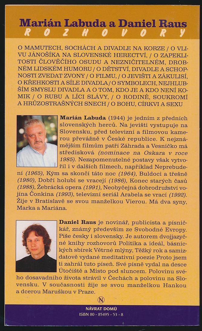 antikvariát STARÉ DOBRÉ: RAUS, DANIEL - ROZHOVORY MARIÁN LABUDA A ...