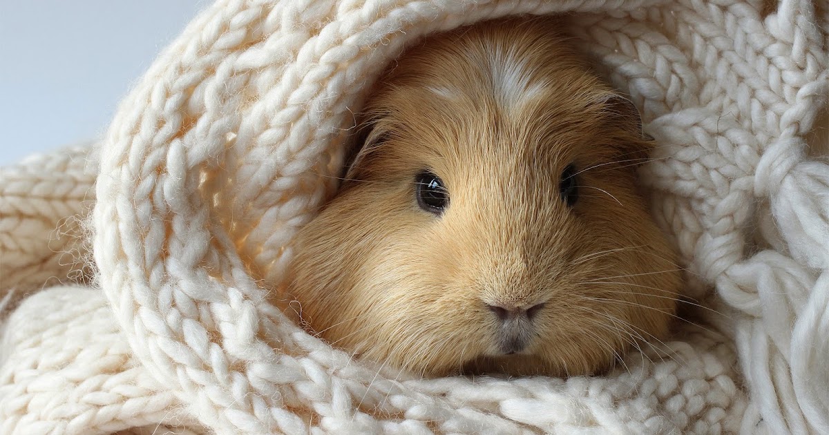 Cavia met witte sjaal | Mooie Leuke Achtergronden Voor Je Bureaublad ...