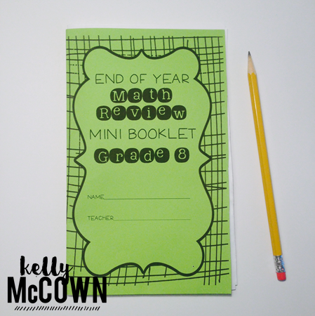 Kelly McCown: End of Year Math Review Mini Booklets