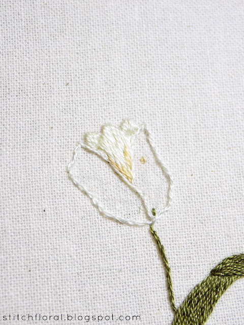 Tulip hand embroidery tutorial - Stitch Floral
