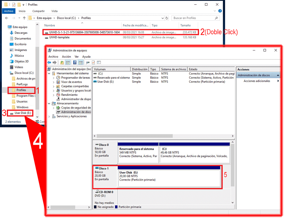 Pantallazos.es: Ampliar User Profile Disk (vhdx) de escritorio remoto ...