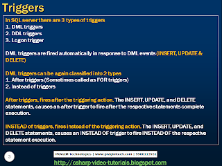 Sql server, .net and c# video tutorial: Part 43 –DML Triggers
