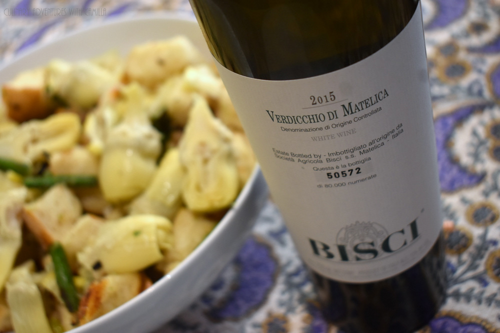 Bisci Verdicchio di Matelica with a Panzanella di Primavera #ItalianFWT